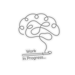 Crochet Brain Work in Progress Stickers - Etsy