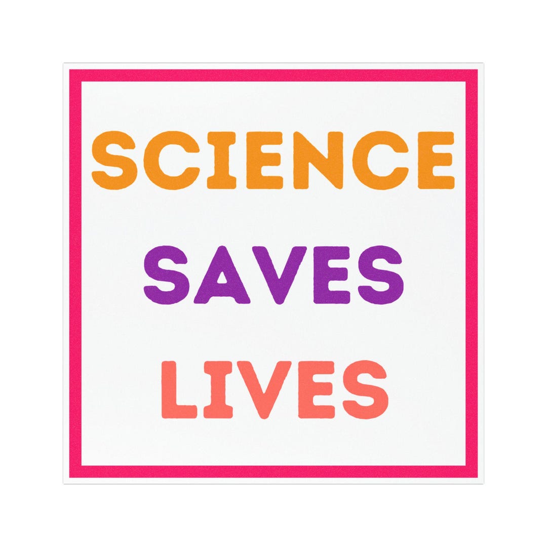 Science Saves Lives Car Magnet in Pink and Orange - Etsy