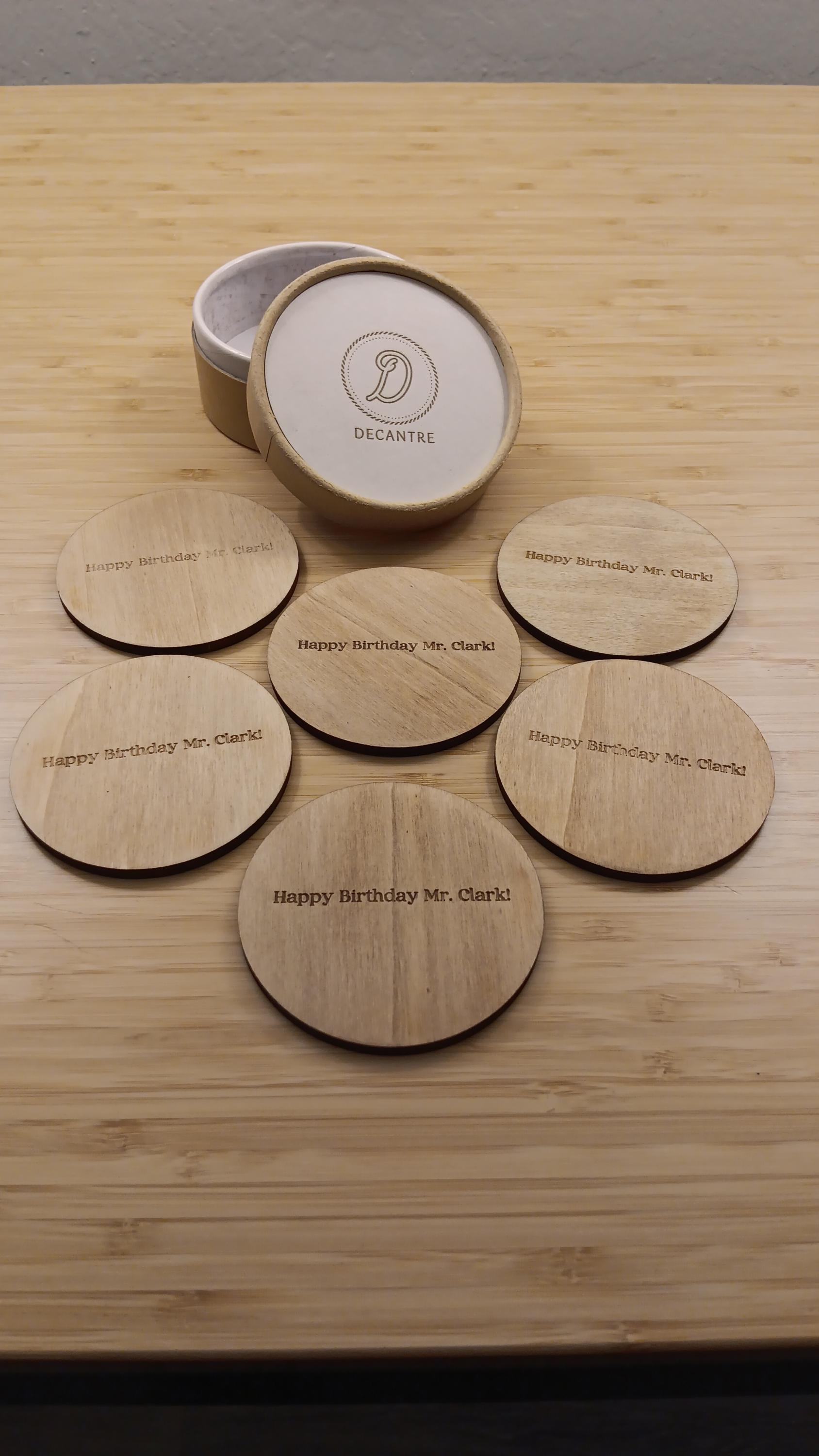 Personalized Led Zeppelin Wooden Coasters Laser Engraved Set of 6 ...