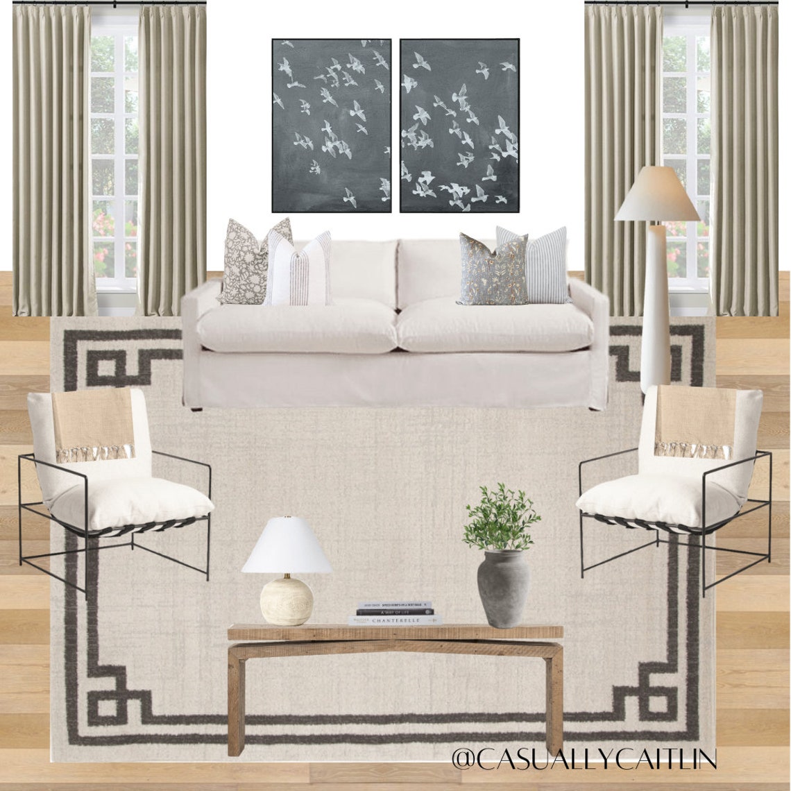 Custom Interior Decorating | Design Board for Living Room | Room Design ...