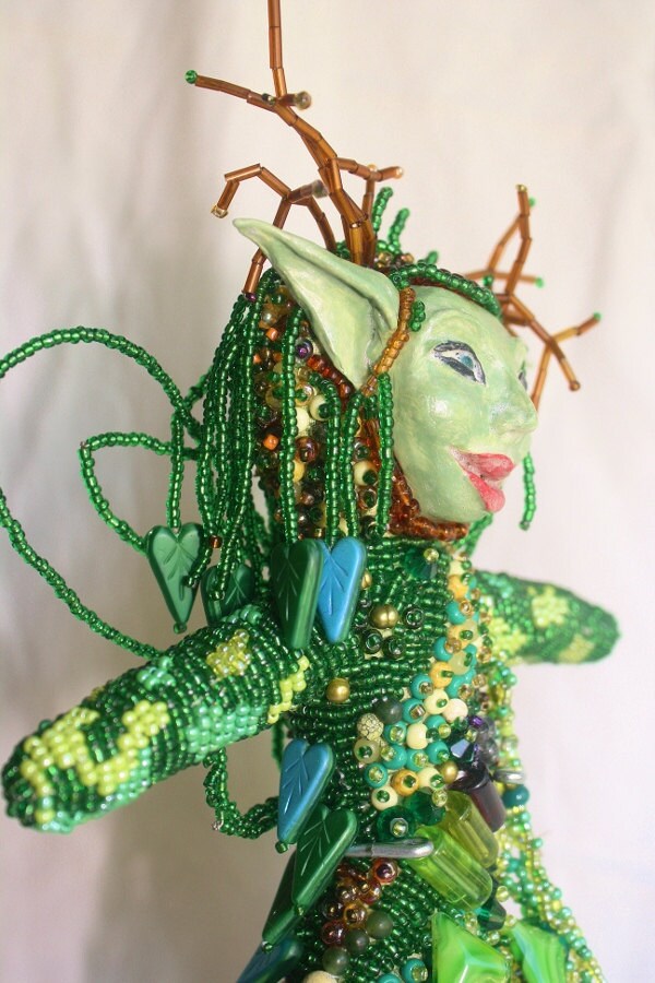 Woodland Fairy - Beaded Art Doll - Etsy