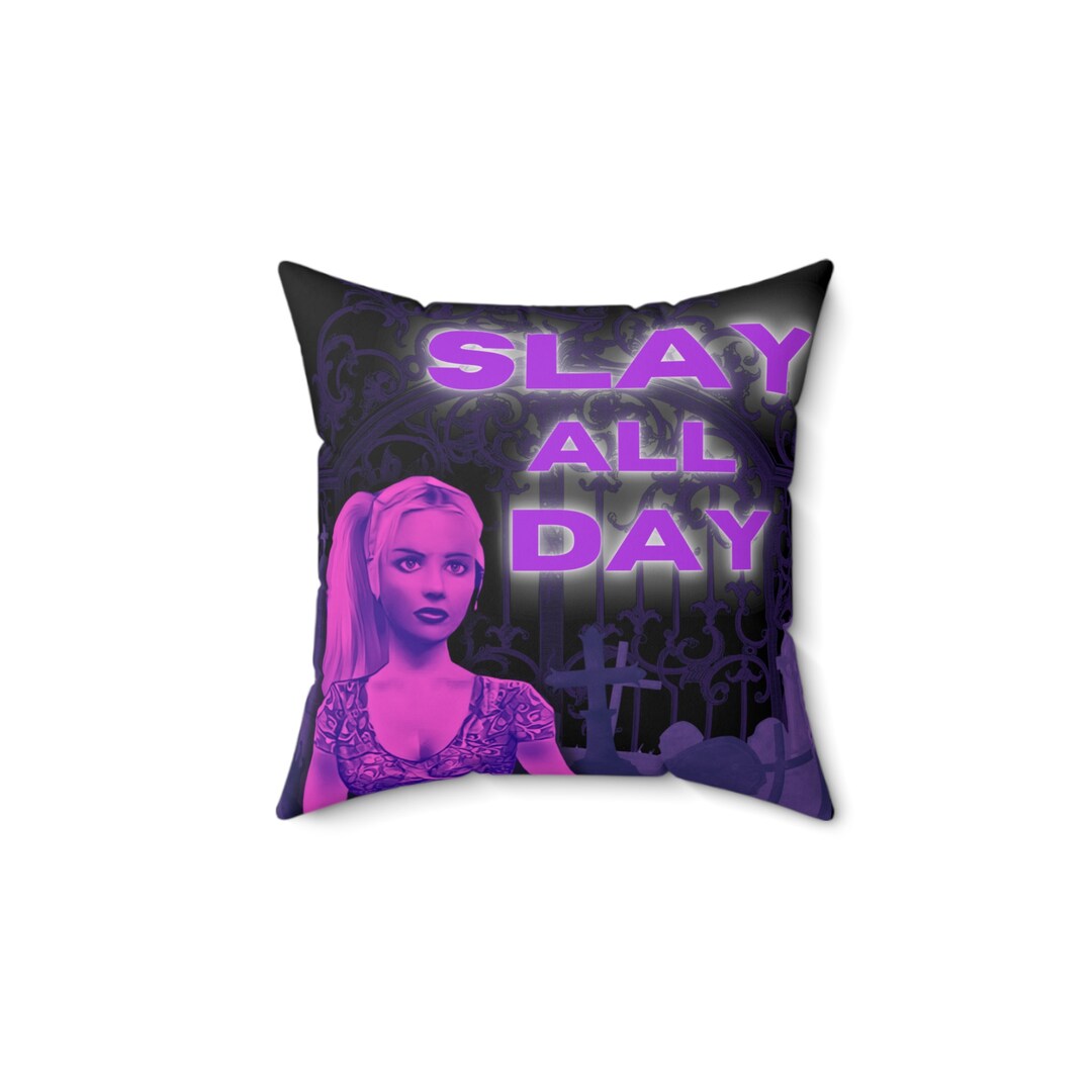 SLAY ALL DAY Buffy Themed Tv Series Fantasy Horror Spun Polyester ...
