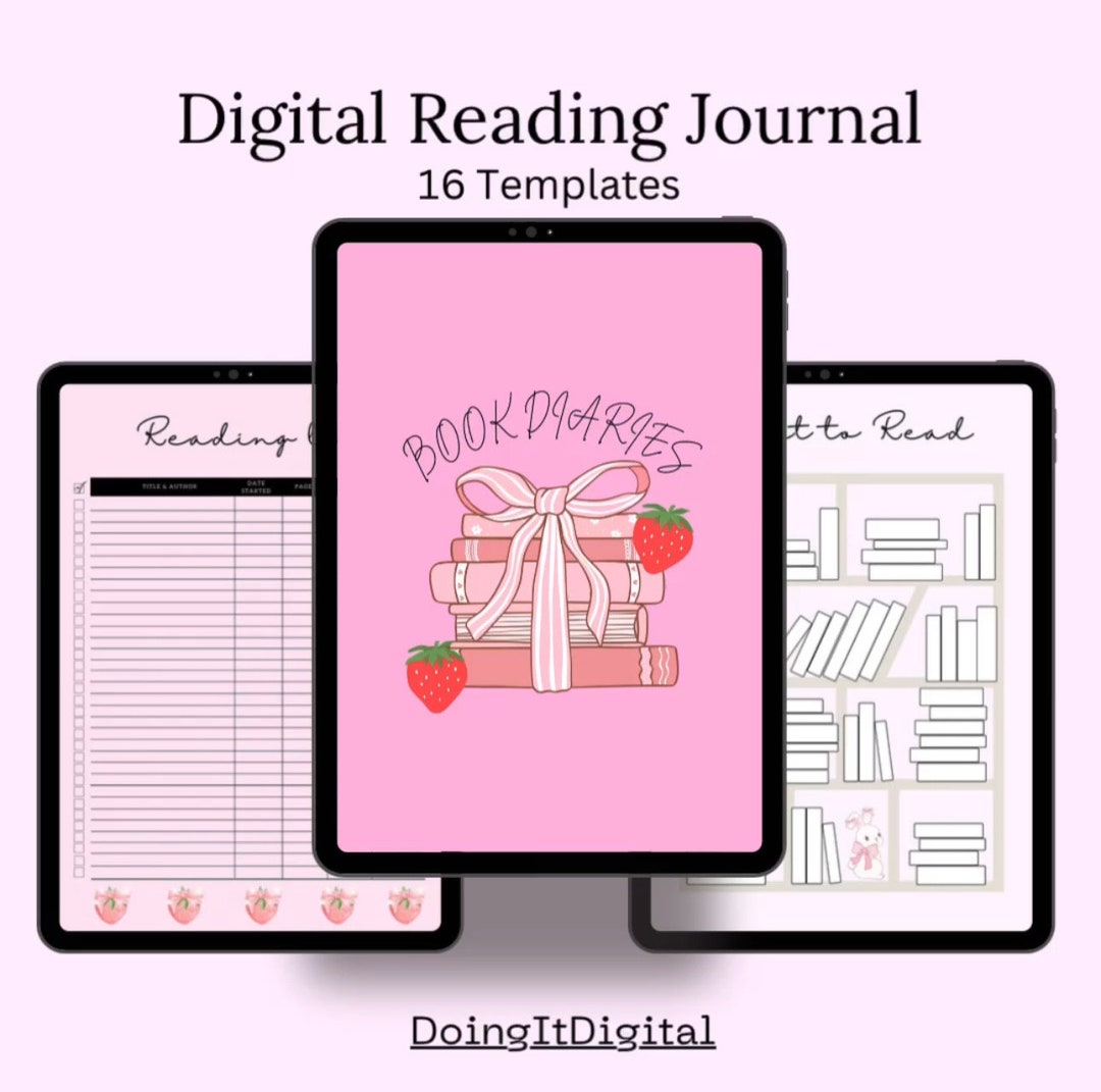 Digital Reading Journal, Digital Book Tracker for Goodnotes, iPad ...