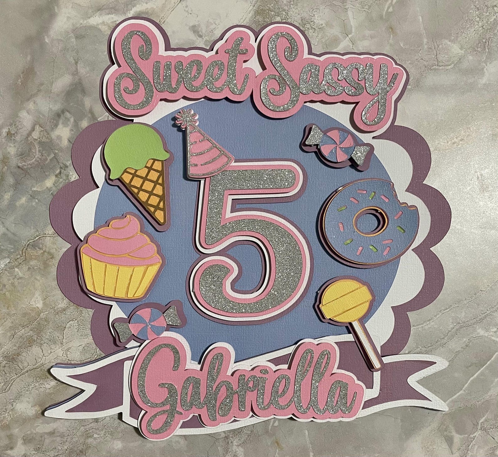Personalized, Sweet, Sassy, SIX Cake Topper - Etsy