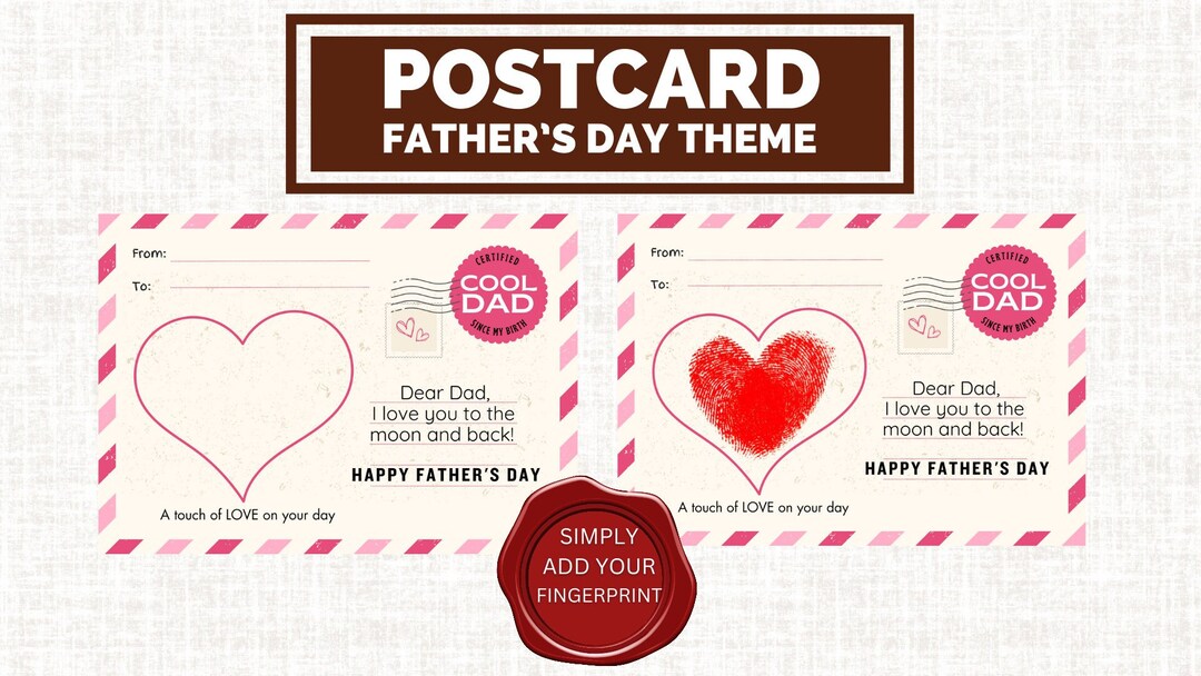 Father's Day Printable Postcards - Etsy