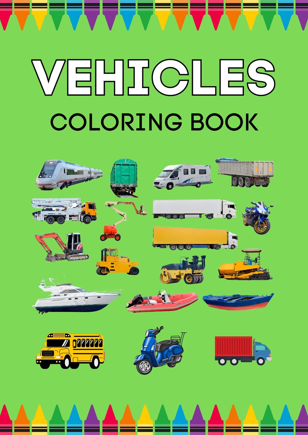 30 Vehicles Printable Coloring Pages - Etsy