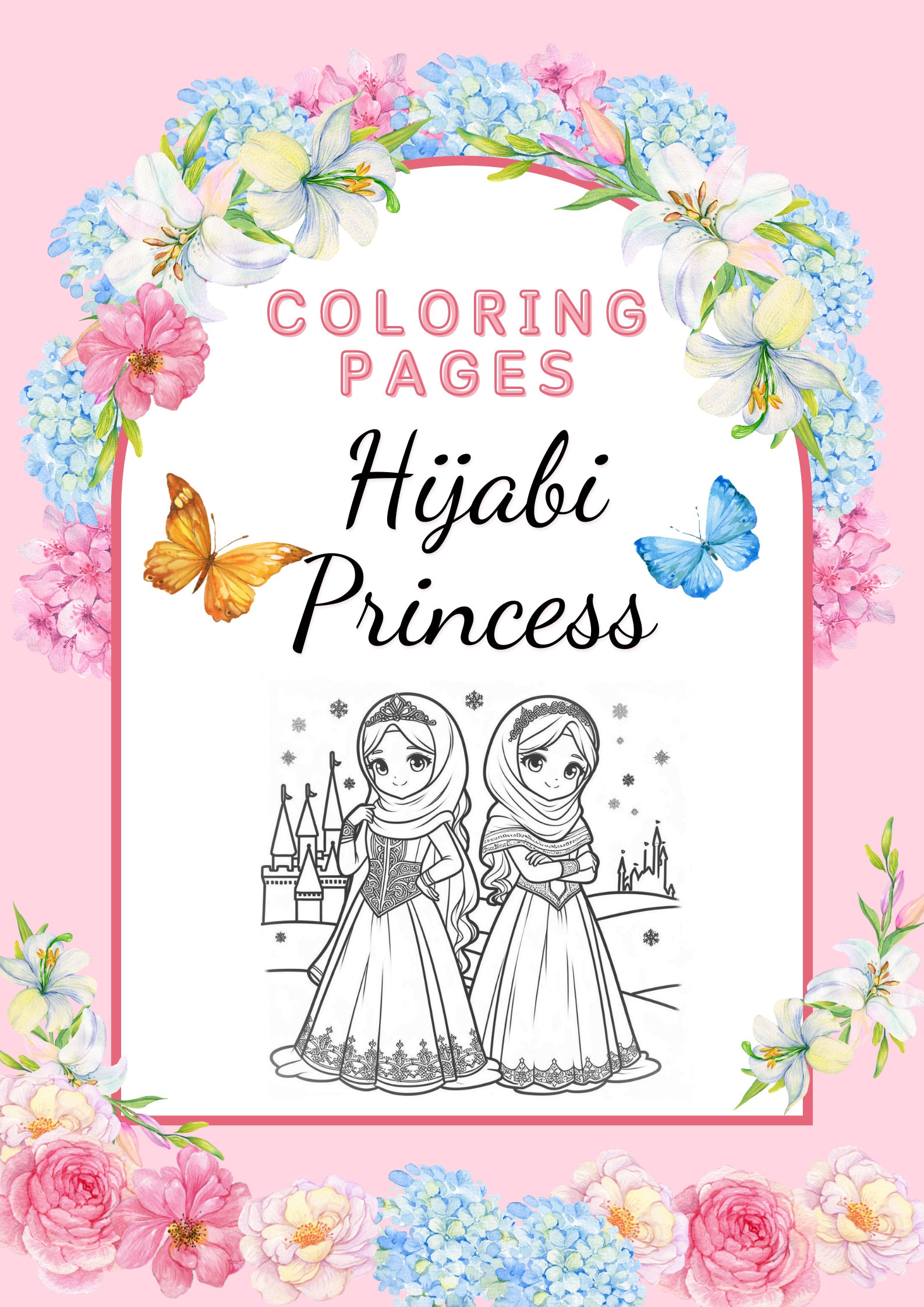 12 Hijabi Princess Printable Coloring Pages - Etsy
