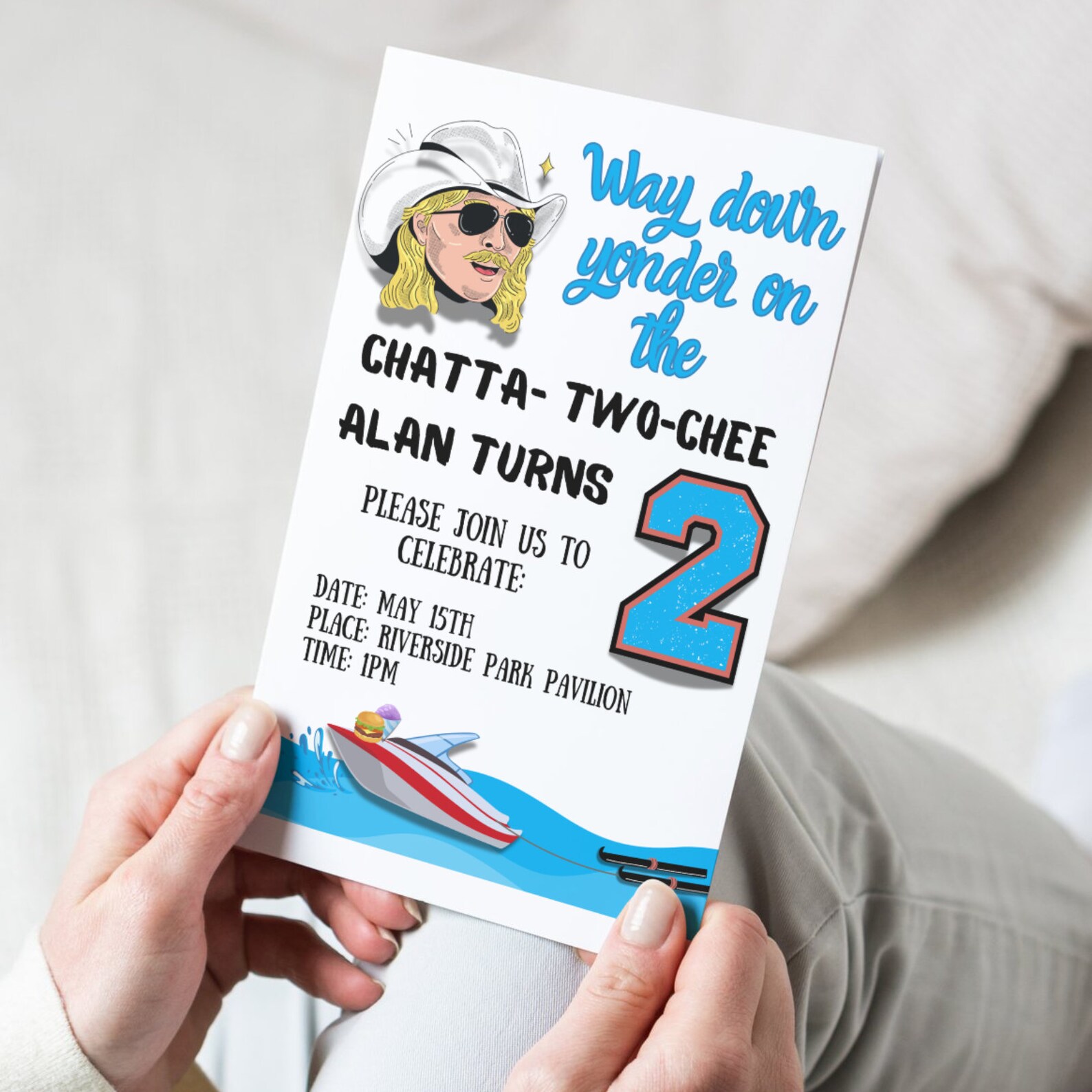 Chatta-two-chee Birthday Invitation | 2nd Birthday Invitation | Lake ...