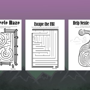 Printable Cryptid Activity Pages - Instant Digital Download - Etsy