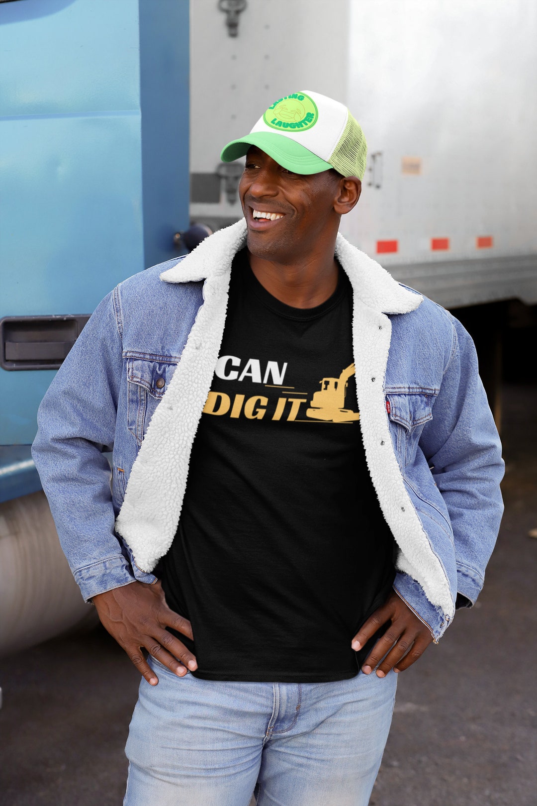 Funny T-shirt Construction Humor for Dad Gift Heavy Machine Excavator ...