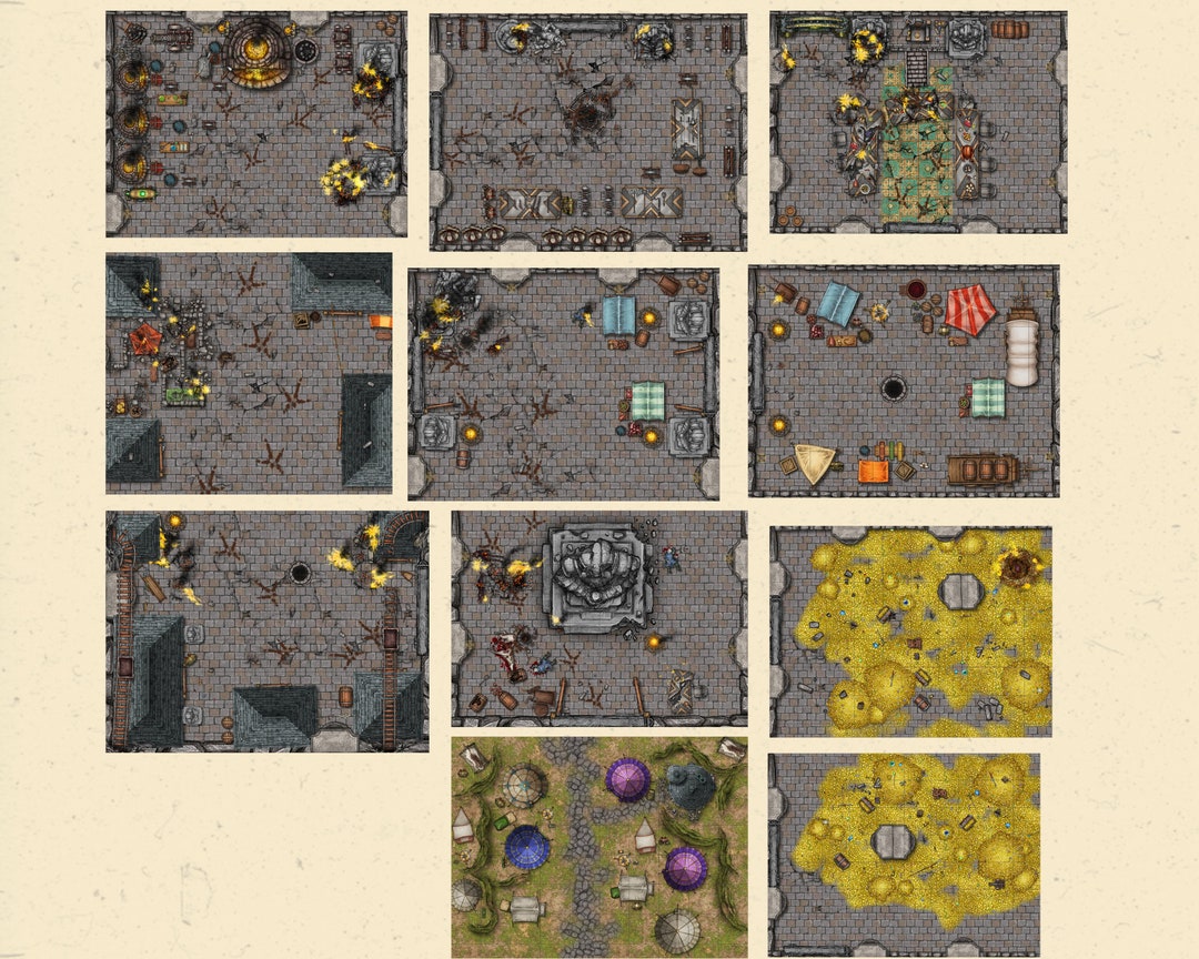 D&D Dwarven Battle Map Pack - Etsy