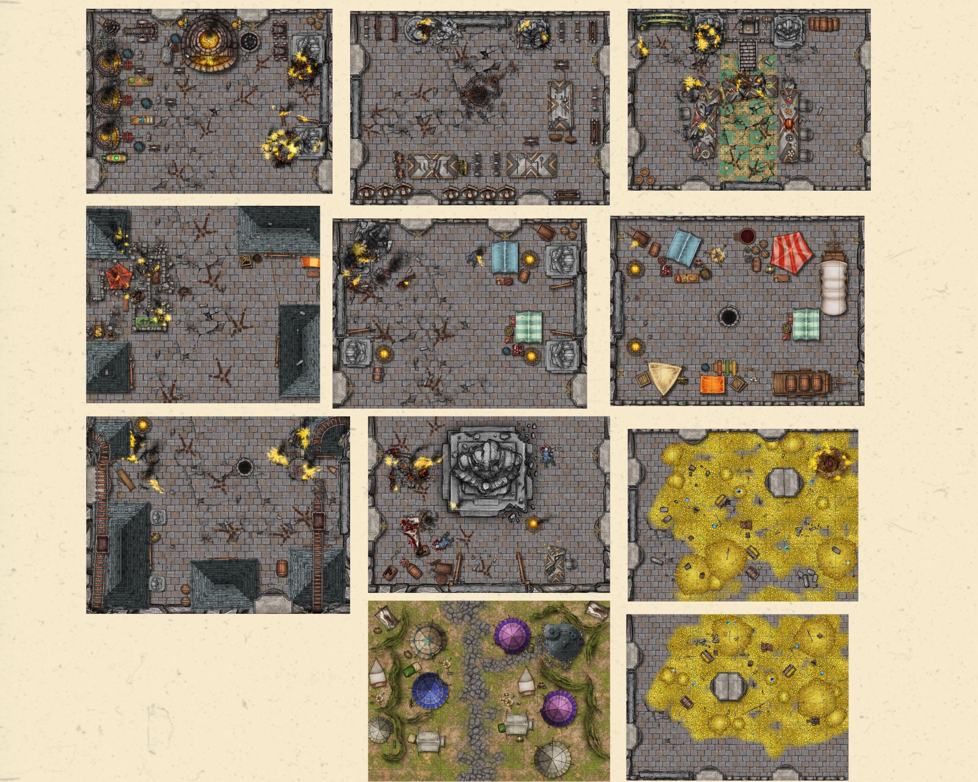 D&D Dwarven Battle Map Pack - Etsy