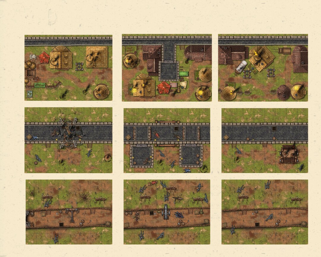 D&D Fortress Siege Battle Map Pack - Etsy