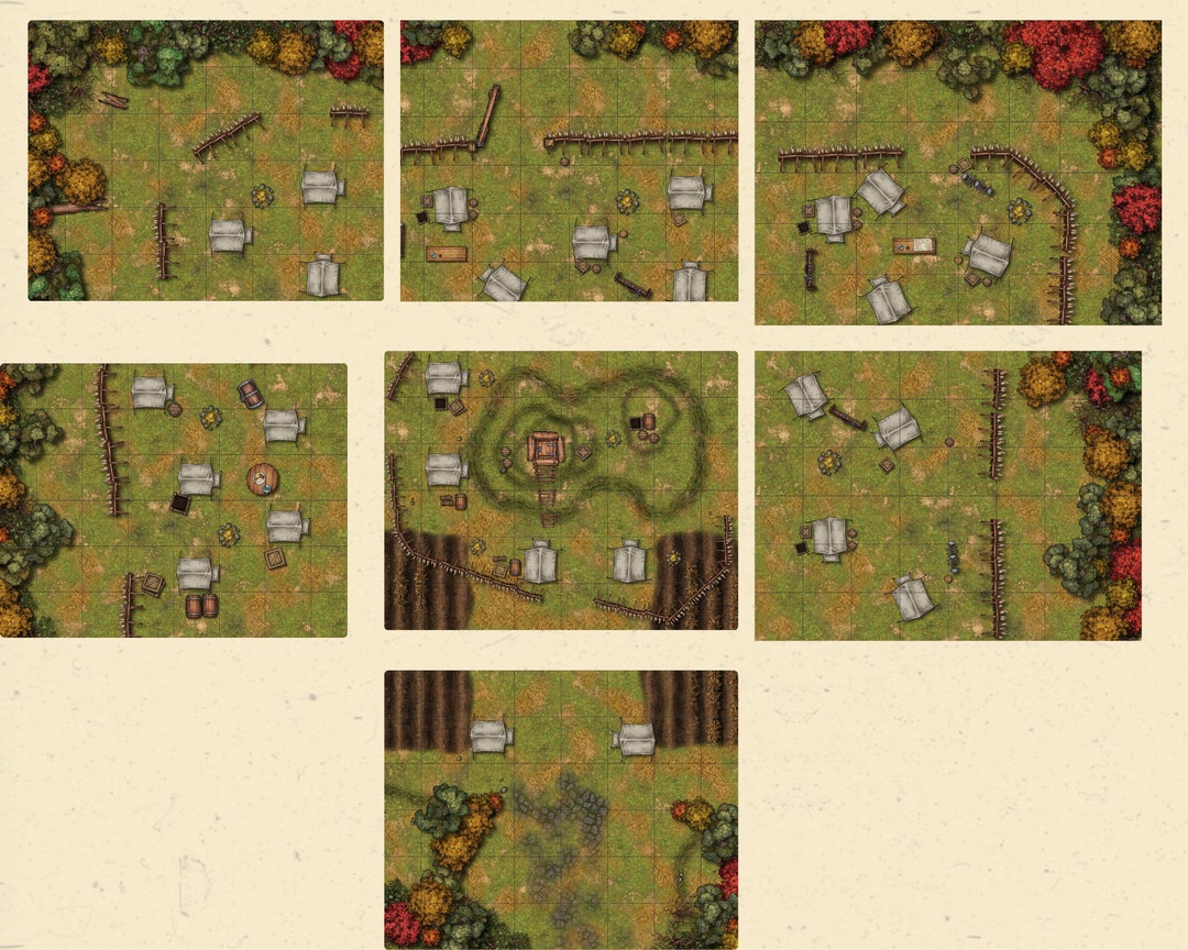 D&D Fantasy Army Camp Battle Map Pack - Etsy