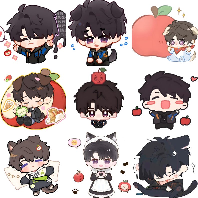 Caleb 18 Stickers PNG, Love and Deepspace Designs, Printing Digital ...