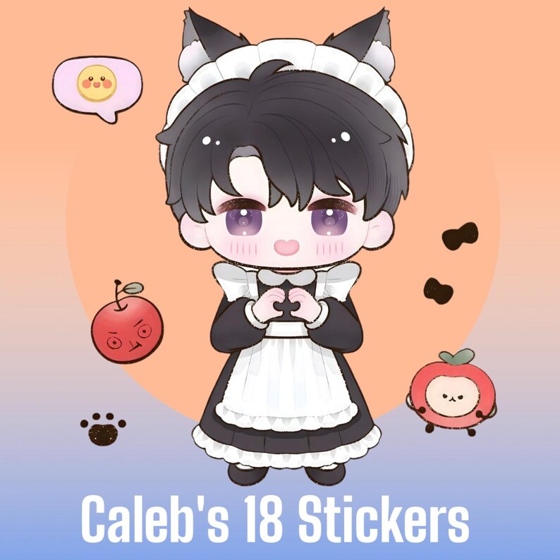 Caleb 18 Stickers PNG, Love and Deepspace Designs, Sticker Pack - Etsy