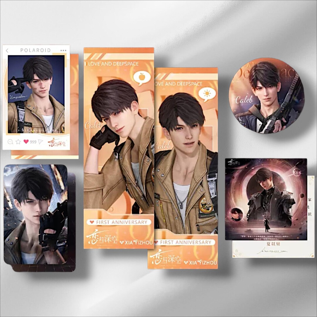 Caleb Gift Kit, Love and Deep Space Otome Game, Button Pins, Postcard ...