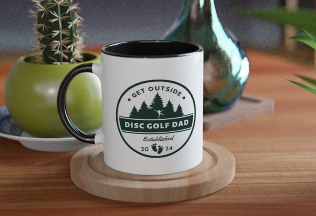 Disc Golf Dad With Custom Established Year, Disc Golf Mug, Father Gift ...