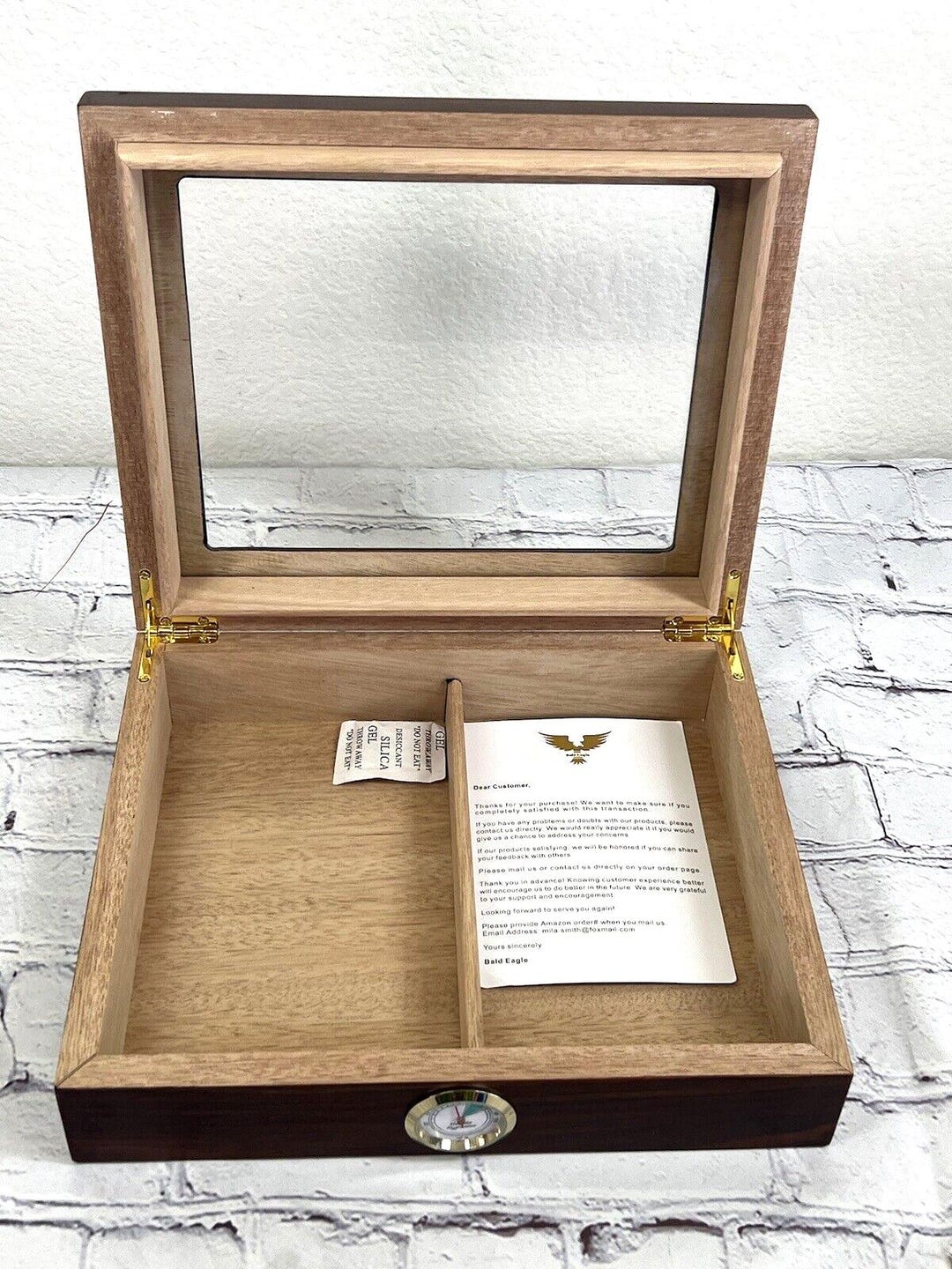 Bald Eagle Handmade Cigar Humidor, Cedar Cigar Desktop Box With ... Bald Eagle Handmade Cigar Humidor, Cedar Cigar Desktop Box With ...
