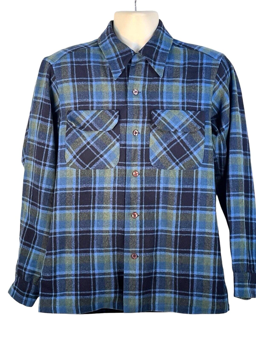 Vtg Pendleton Board Shirt 1961 Original Surf Plaid Beach Boys Wool ...