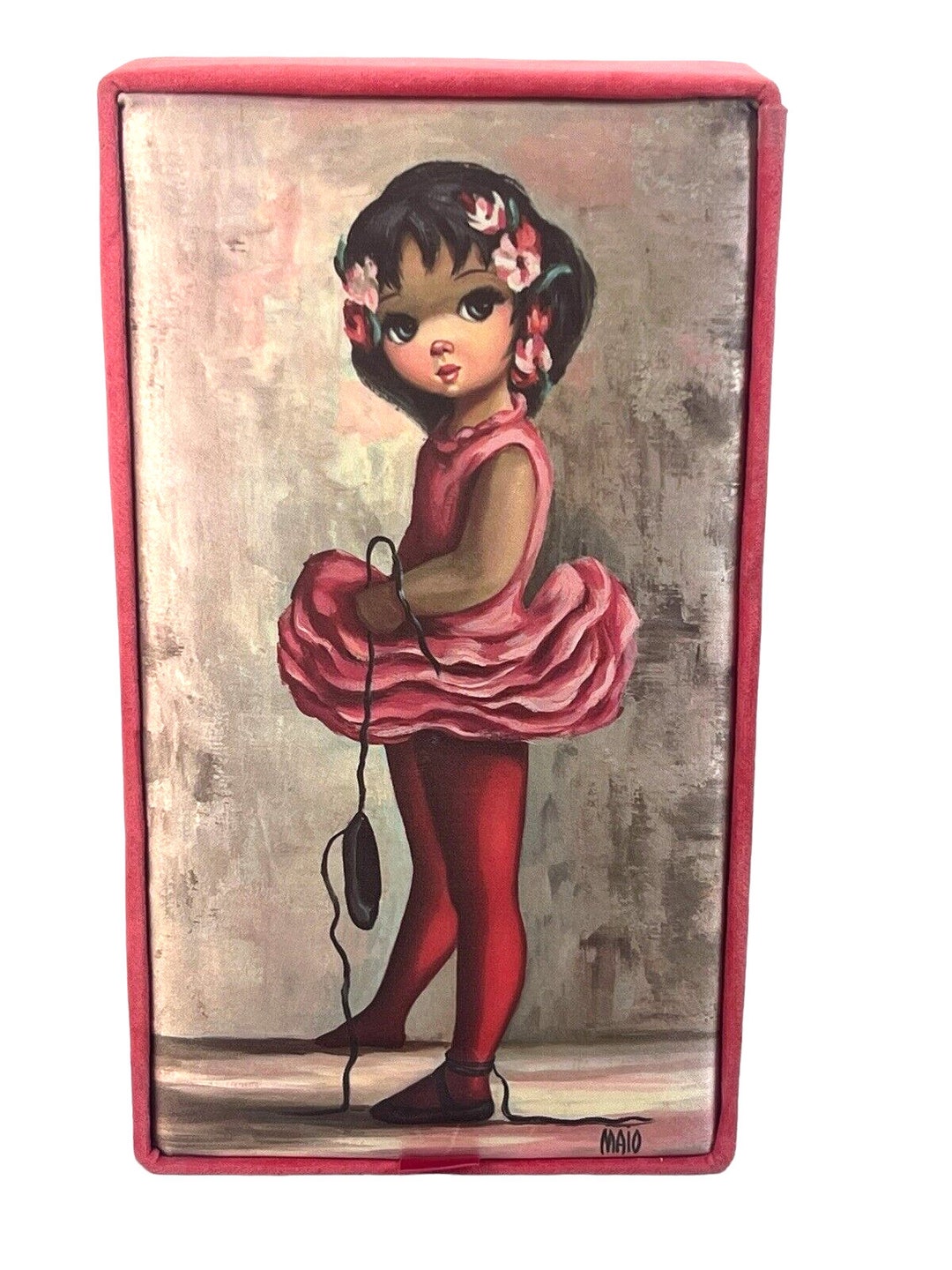 Vintage 60's Maio Ballerina Midcentury Modern Pink Silk/velvet Jewelry ...