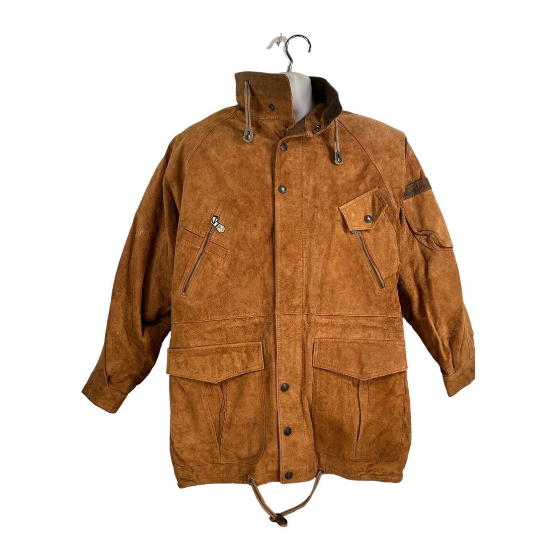 Vtg 80's Hunters Run Drawstring Waist Ranchwear Jacket Sz M Brass Logo ...