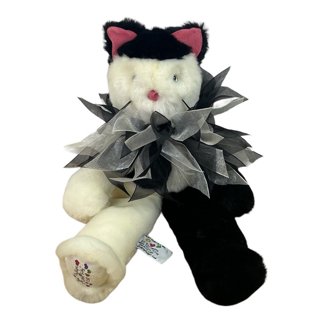 Vtg A LITTLE SILLY CAT Phebe Phillips Black White Art Doll Plush - Etsy