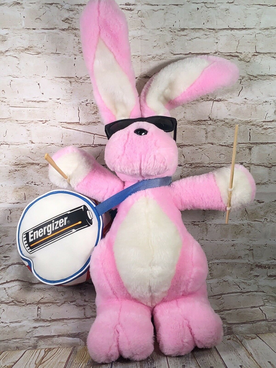 Vtg 80's Energizer Bunny Pink Promotional Plush Bunny Large 24'' Tall ...