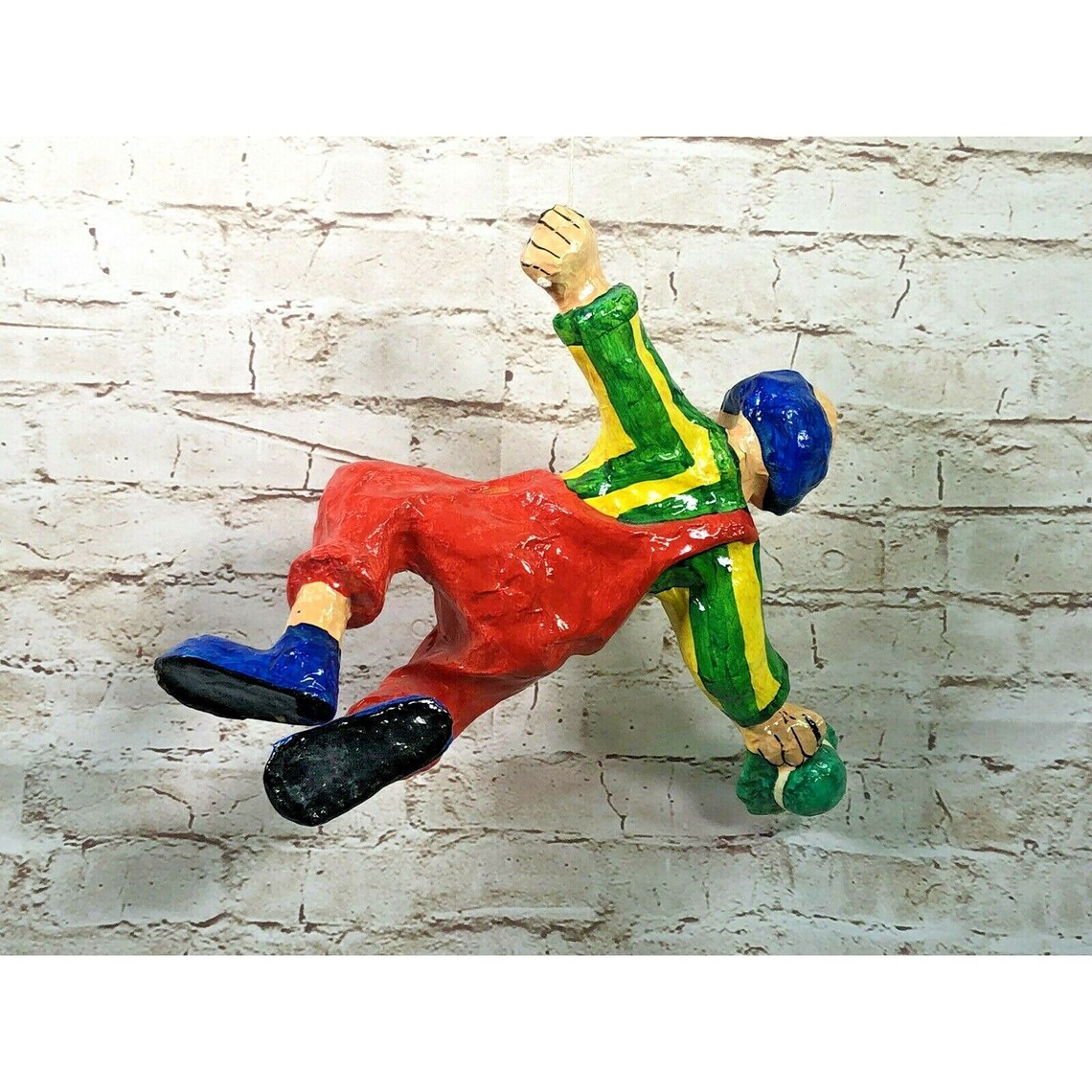 Vtg 70s Paper Mache Large 34''length Parachute Flying Clown Hanging ...