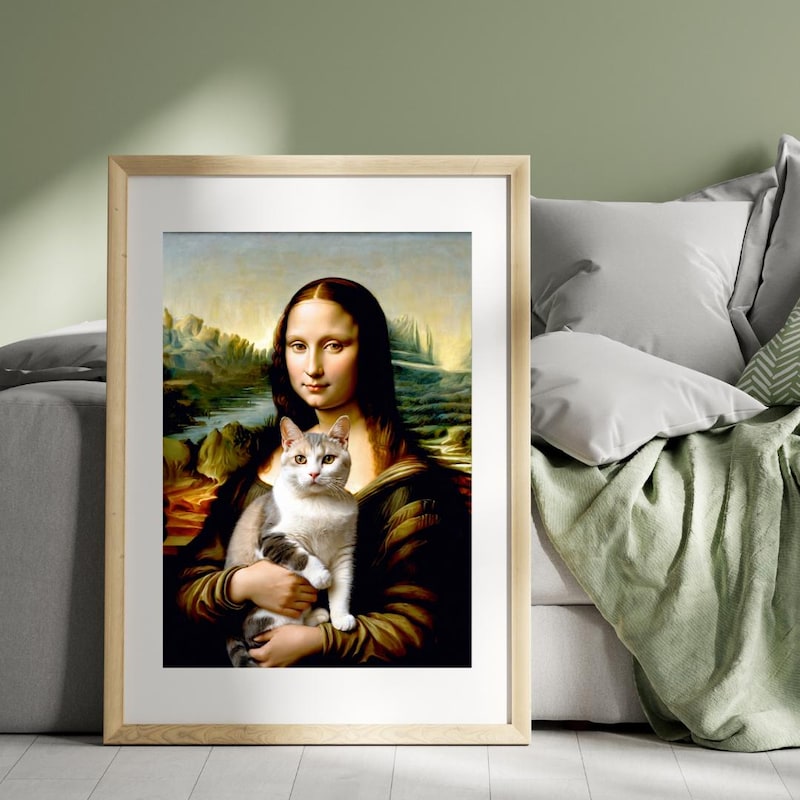 Mona Lisa Cat - Etsy