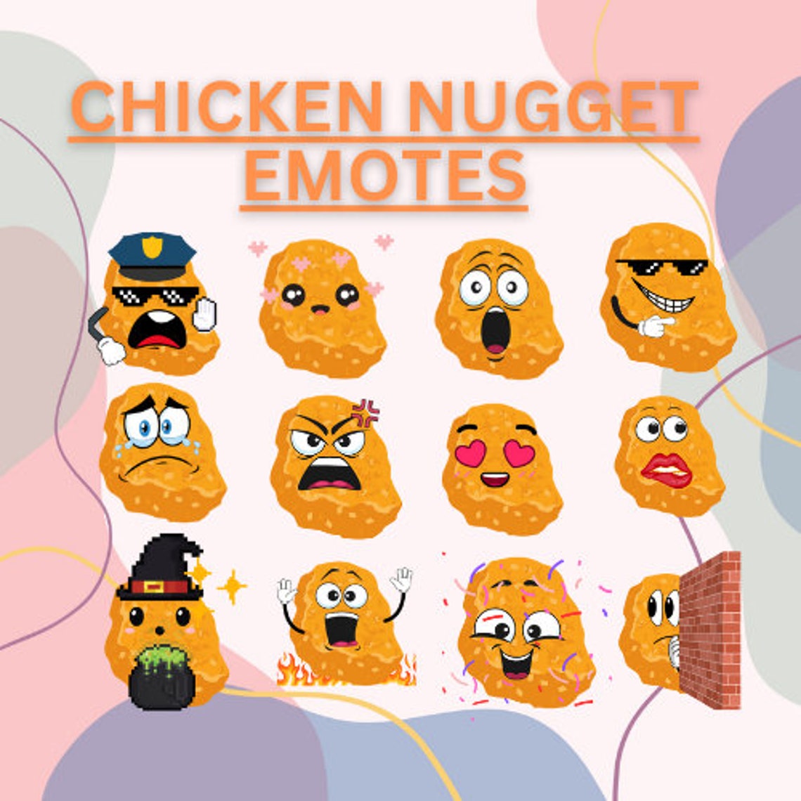 Twitch Chicken Nugget Emotes - Etsy