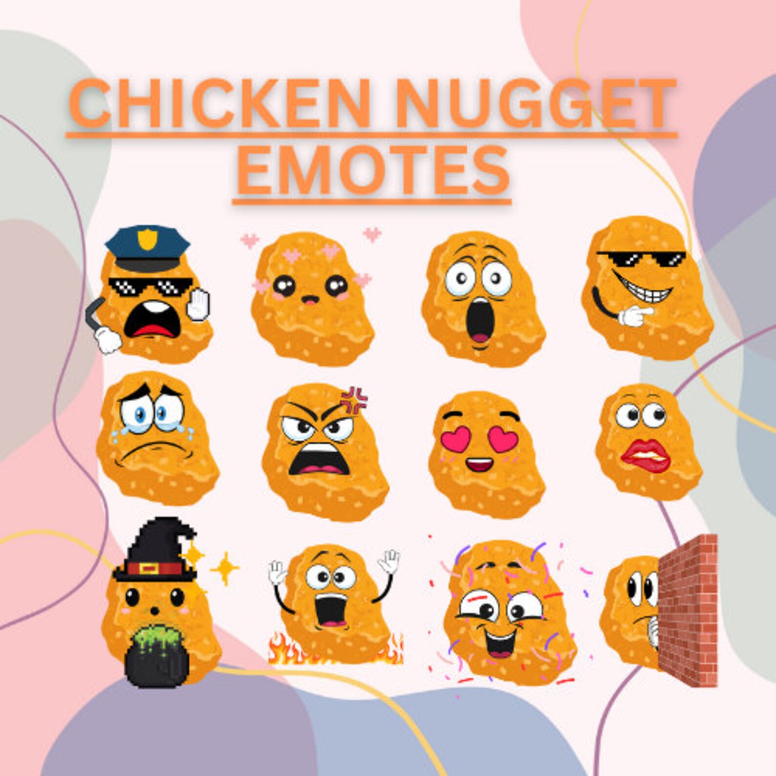 Twitch Chicken Nugget Emotes - Etsy