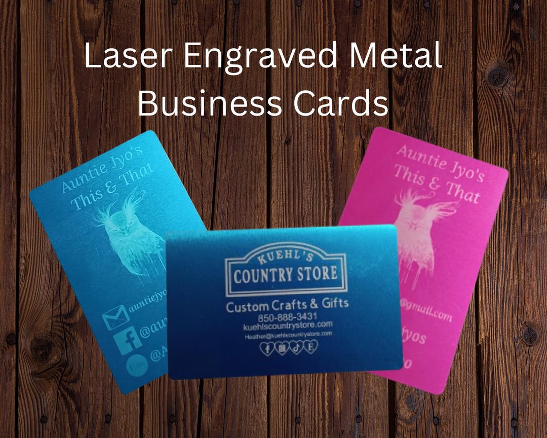 Laser Engraved Business Cards - Etsy