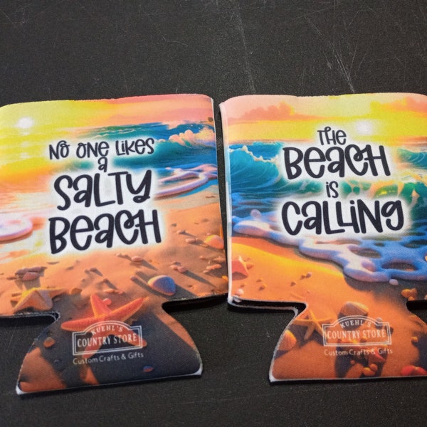 Beach Themed Koozies - Etsy