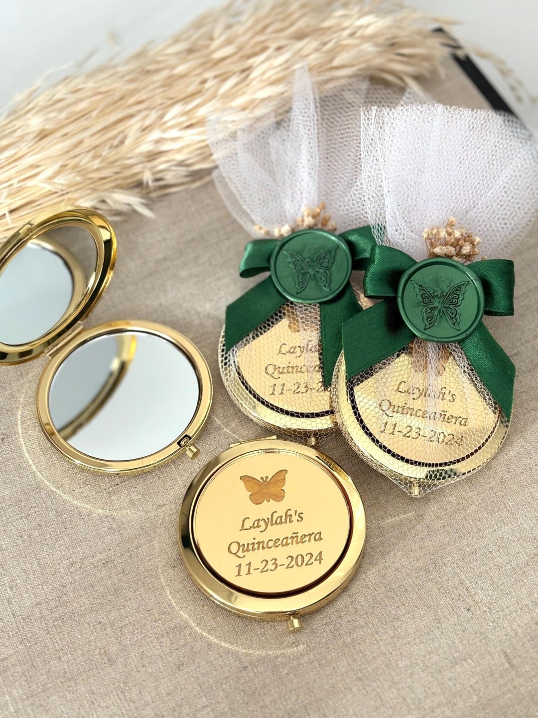 Compact Mirror Personalized, Quinceañera Favors, Sweet 16 Favors, Sweet ...