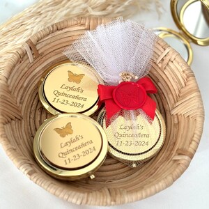 Compact Mirror Personalized, Quinceañera Favors, Sweet 16 Favors, Sweet ...