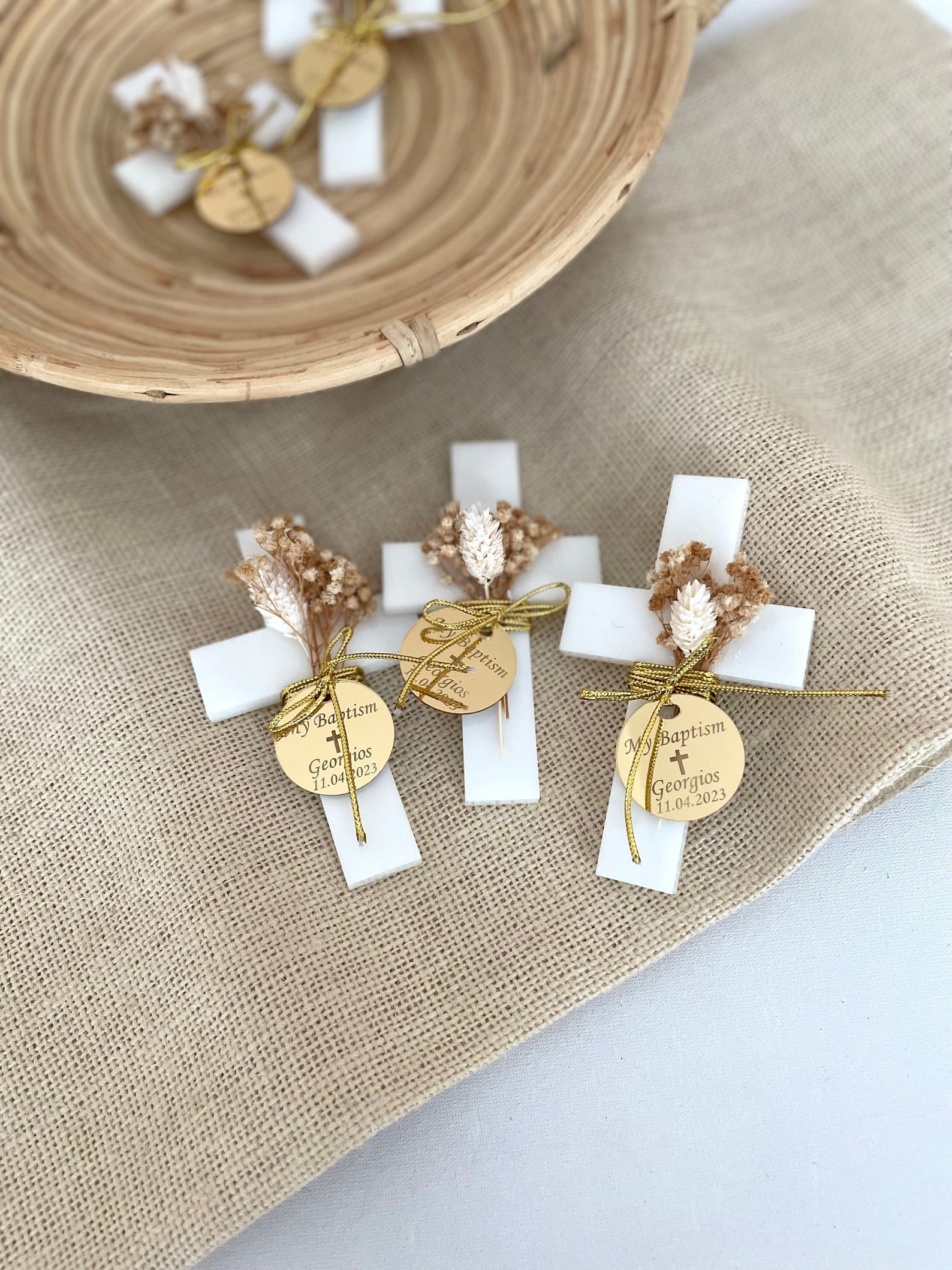 Personalized Baptism Party Favors, Baptism Cross Magnet, Holy Communion ...