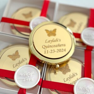 Compact Mirror Personalized, Quinceañera Favors, Sweet 16 Favors, Sweet ...