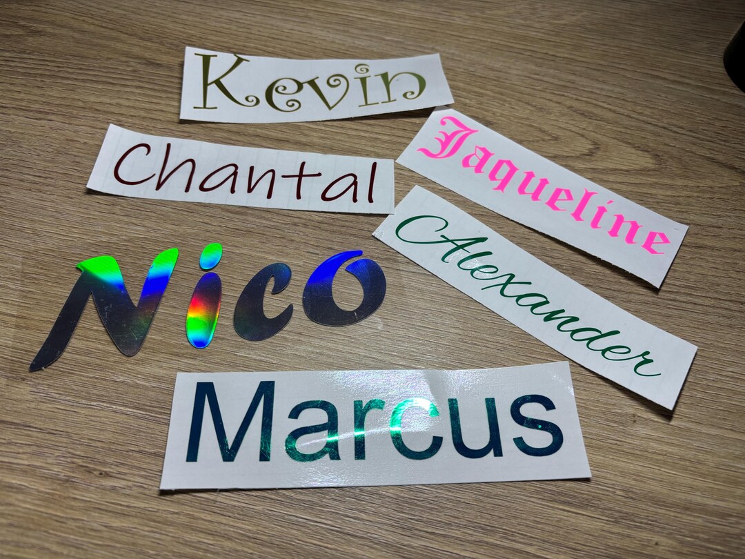 Personalized Stickers (lettering, Names) - Etsy