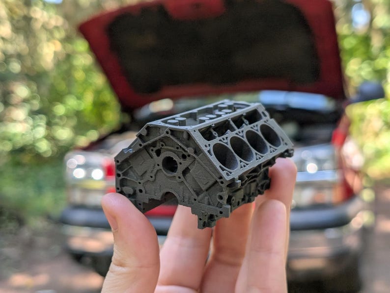 Iron LS3 V8 Engine Block Model: 3D Printed Chevy Decoration - Etsy
