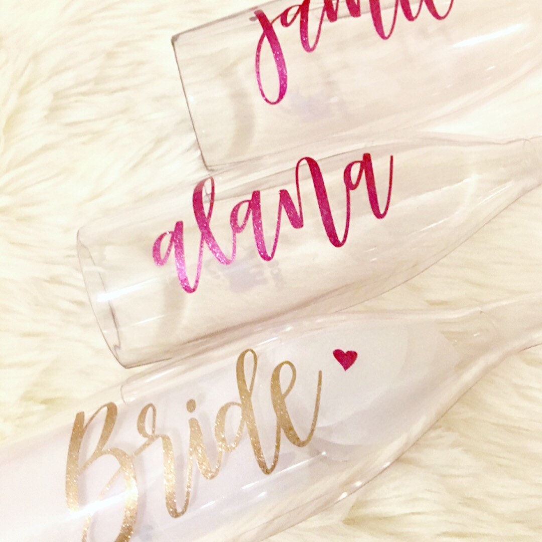 Chambong Champagne Bong With Personalized Names Bachelorette - Etsy