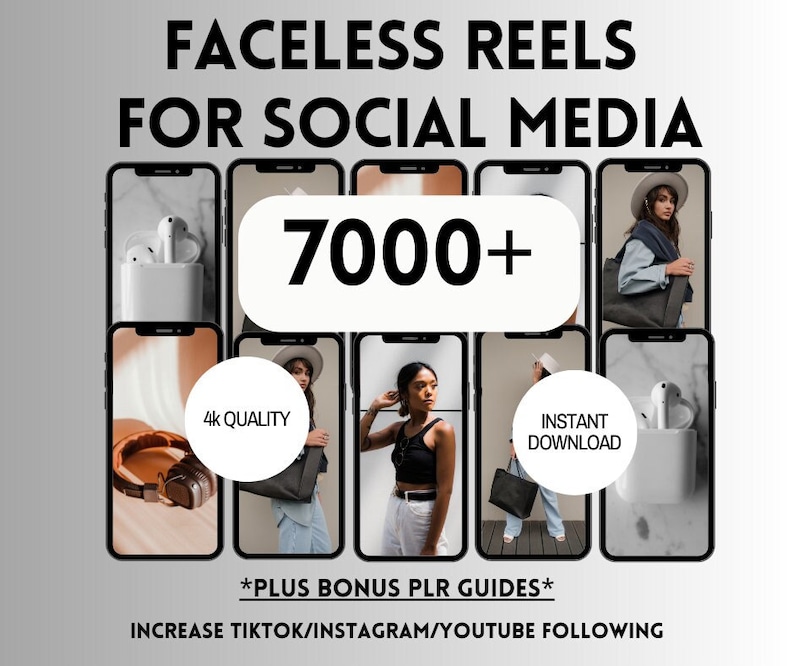 7000+ FACLESS Aesthetic Videos for Instagram Reels, Minimalist Faceless ...