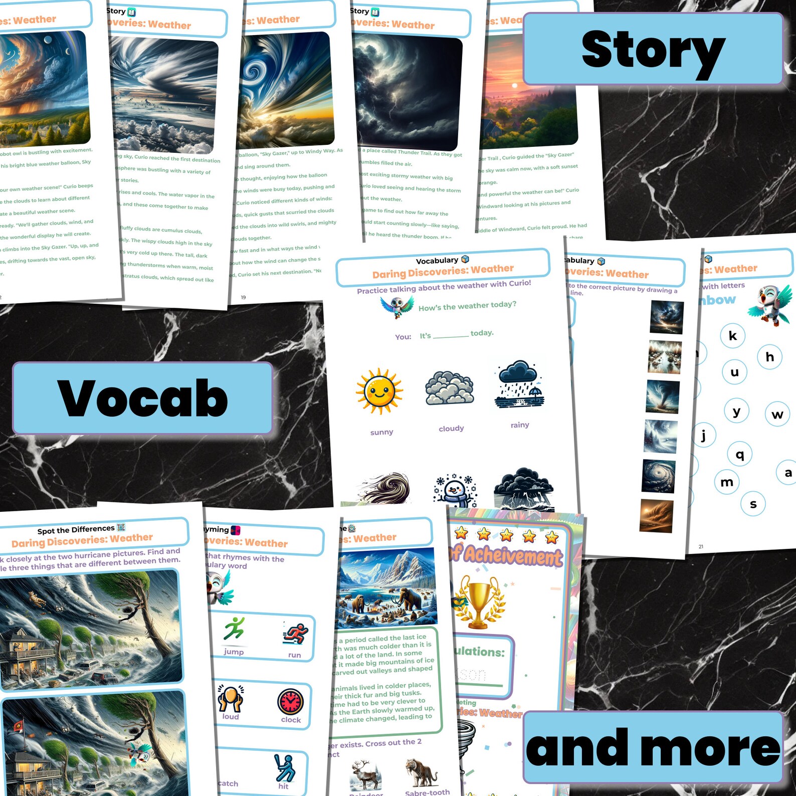 Interactive Weather Activity Book for Kids, Montessori Kindergarten ...