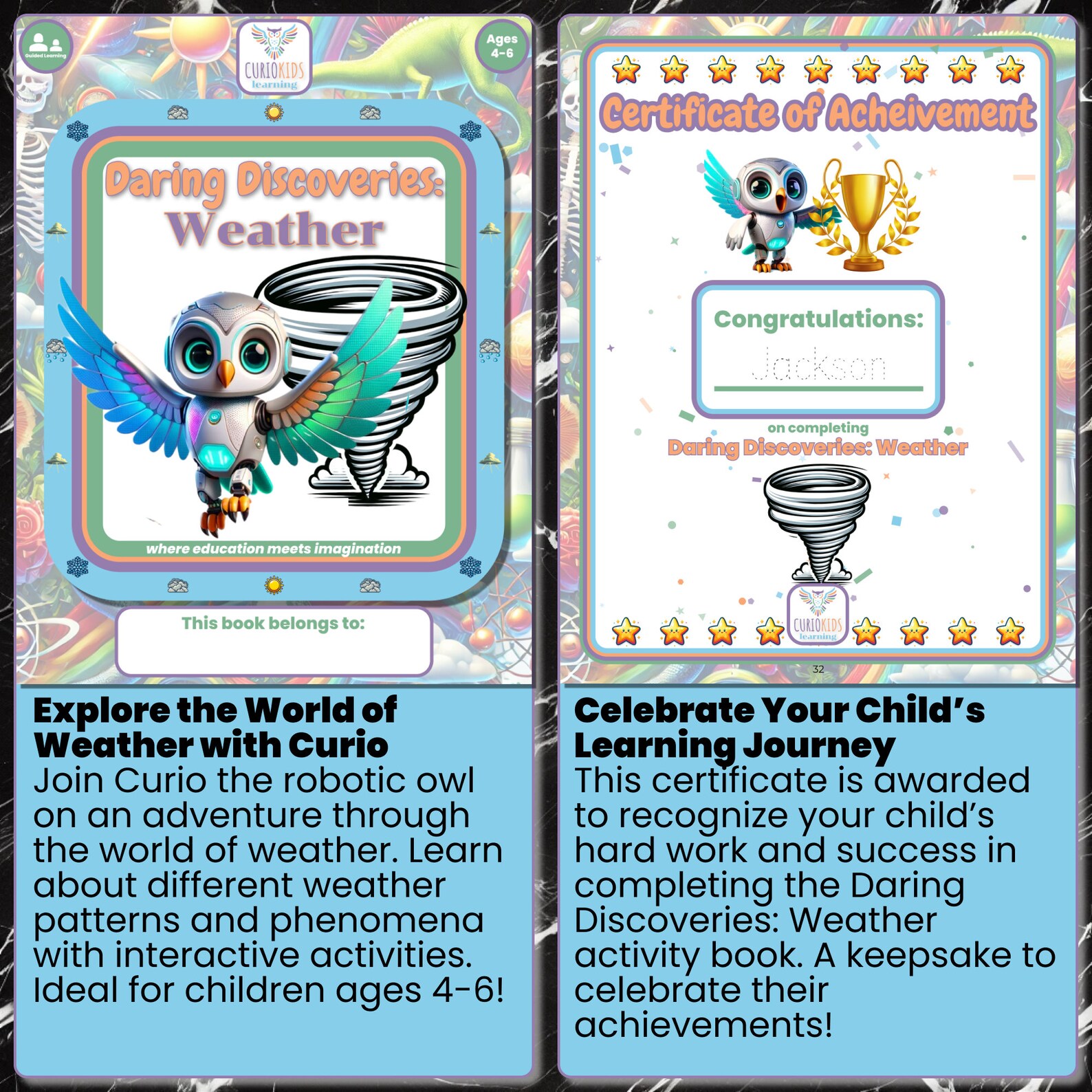 Interactive Weather Activity Book for Kids, Montessori Kindergarten ...