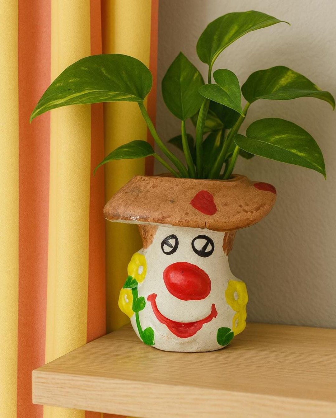 Vintage Mushroom Clown Planter - Etsy