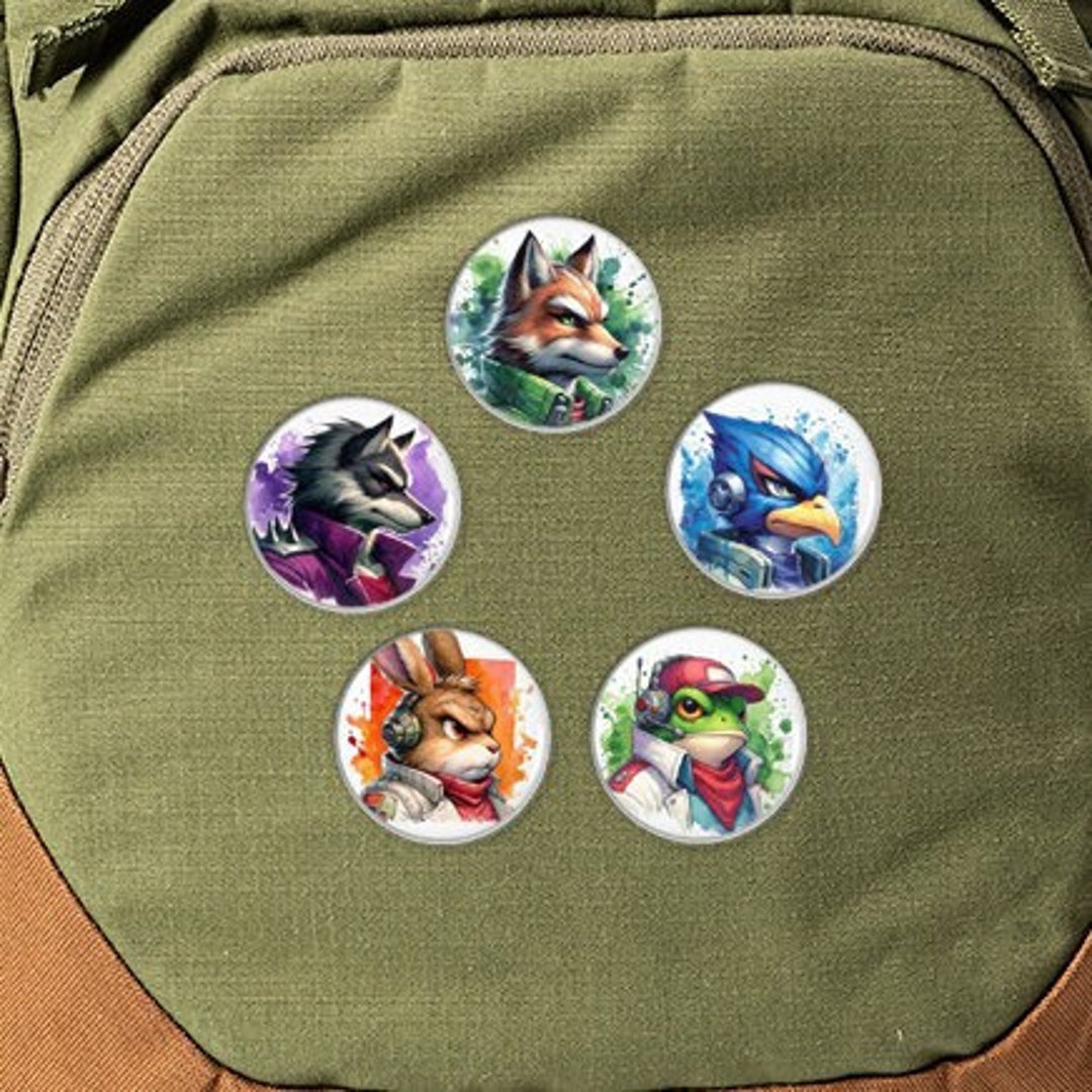 Star Fox Pinback Button Pack: Watercolor Character Art (5-pack) - Etsy