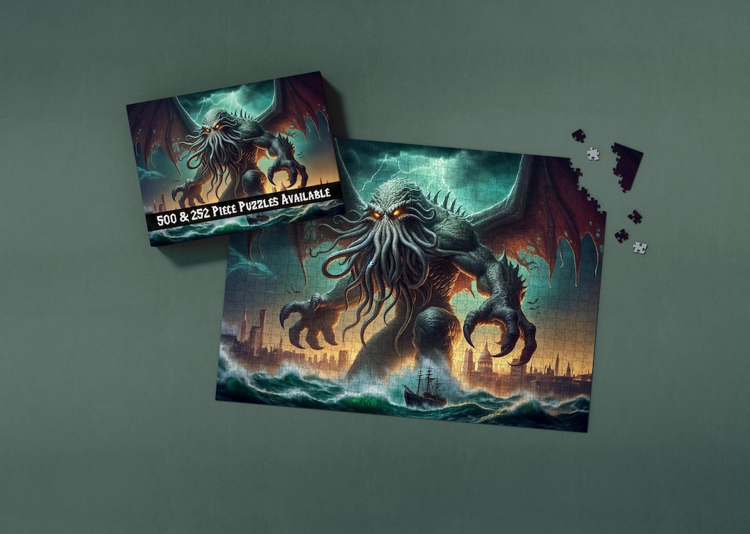 Cthulhu Puzzle: Lovecraft Jigsaw Puzzle for Horror Fans - Etsy