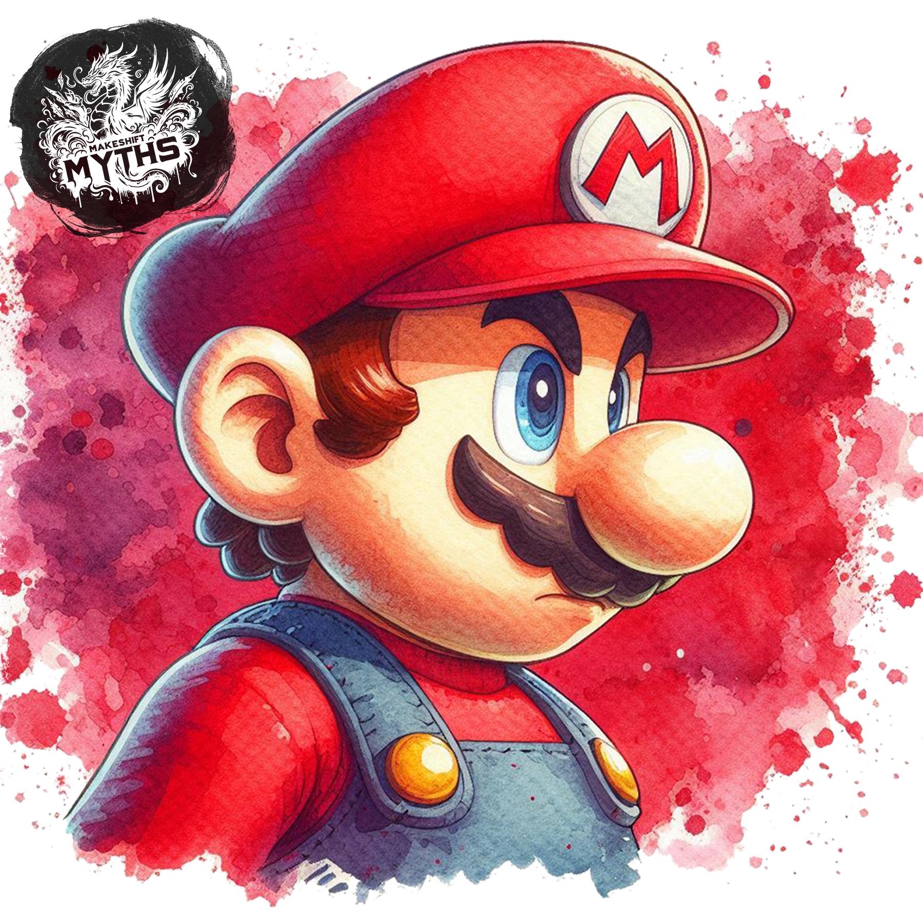 Digital File - Mario - Smash Bros Inspired Character Portrait, Unique ...