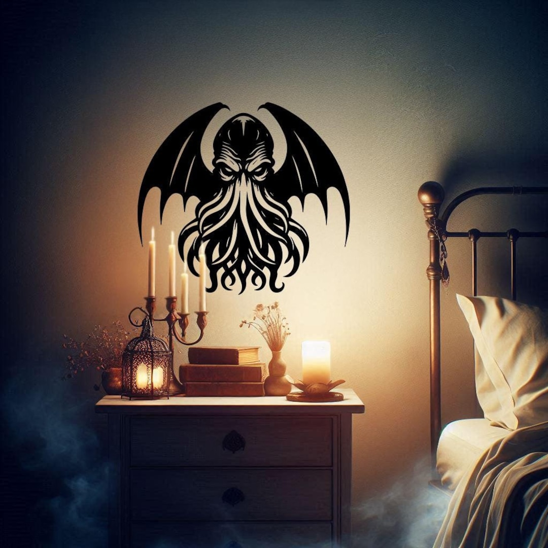 Cthulhu Vinyl Decal - Lovecraft Horror Wall Art, Eldritch Vehicle ...