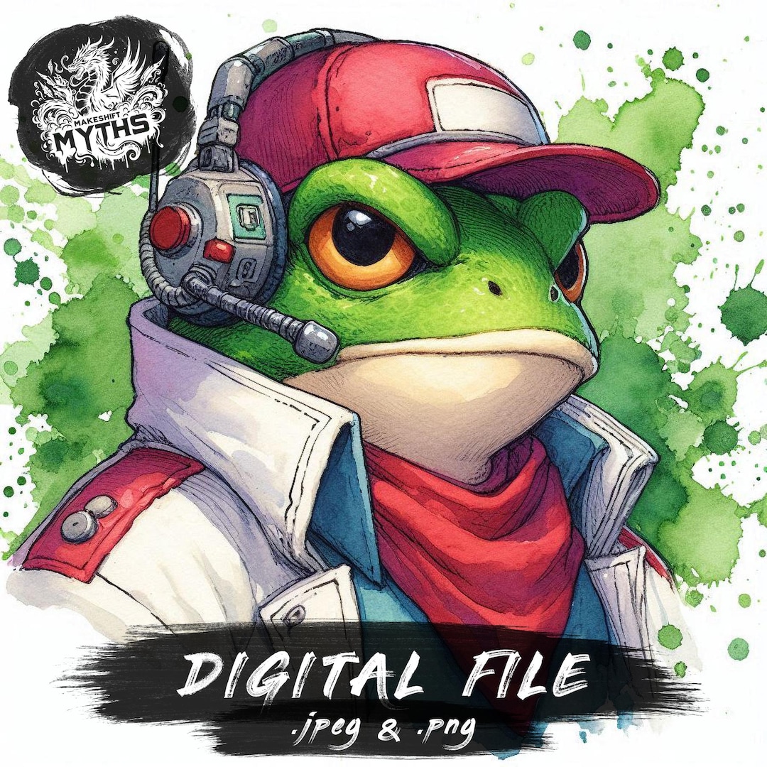 Digital File - Slippy Toad - Smash Bros Inspired Character Portrait ...